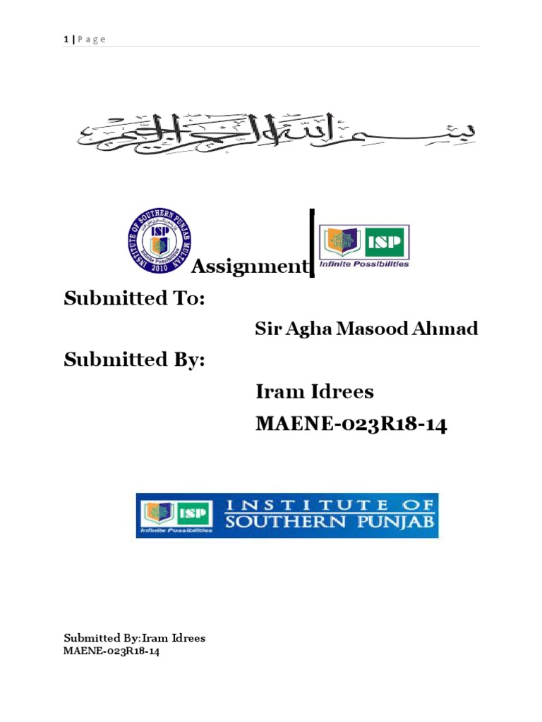 Assignment.5 Iram Idrees | PDF | Ernest Hemingway | Unrest