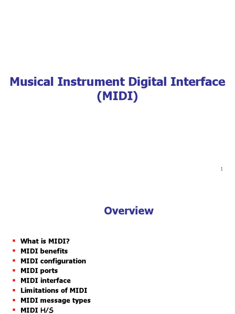 Musical Instrument Digital Interface (MIDI) | PDF | Sound | Information ...