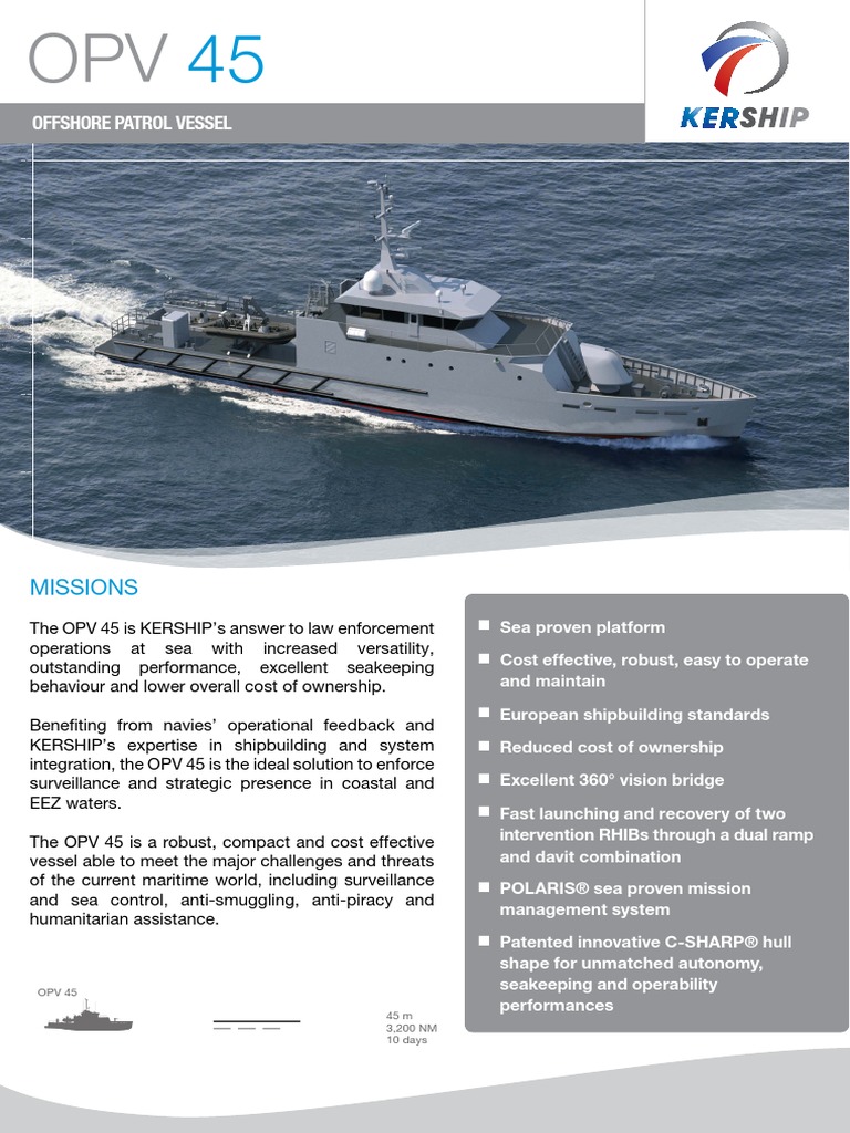 © Kership Opv 45 - Leaflet - Eng | PDF | Sea | Warships