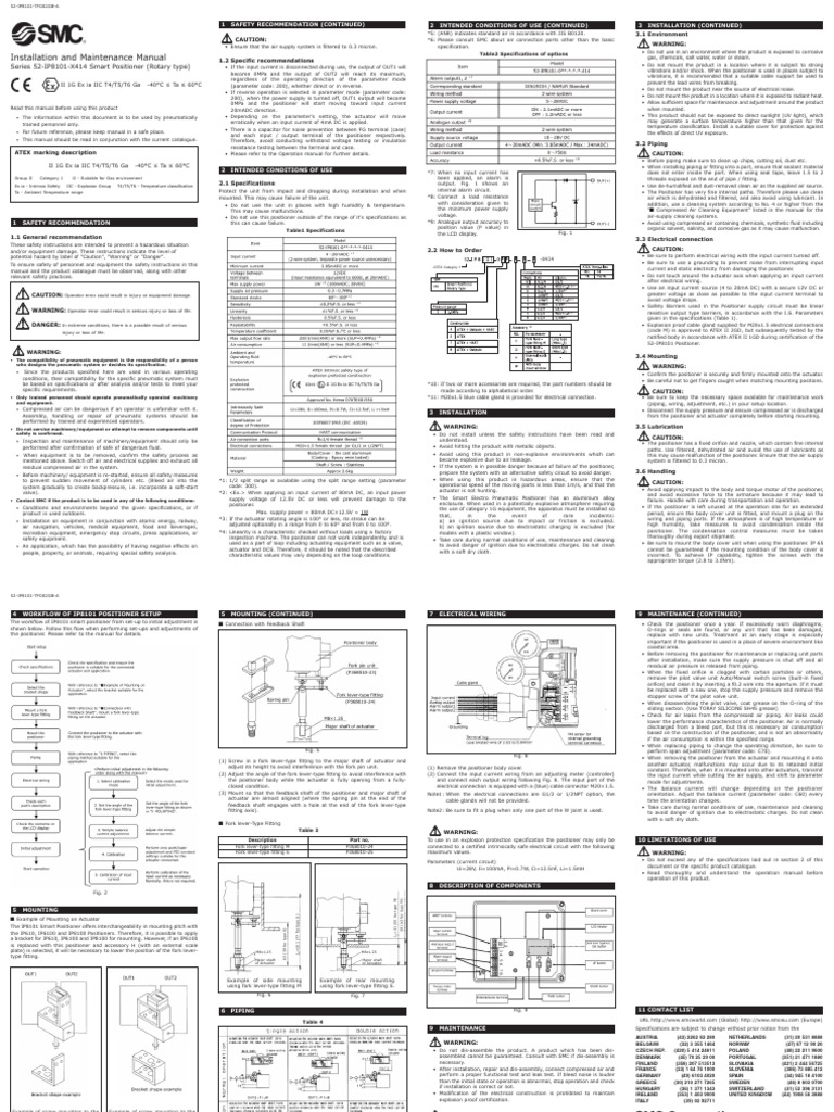 Installation and Maintenance Manual: Series 52-IP8101-X414 Smart ...