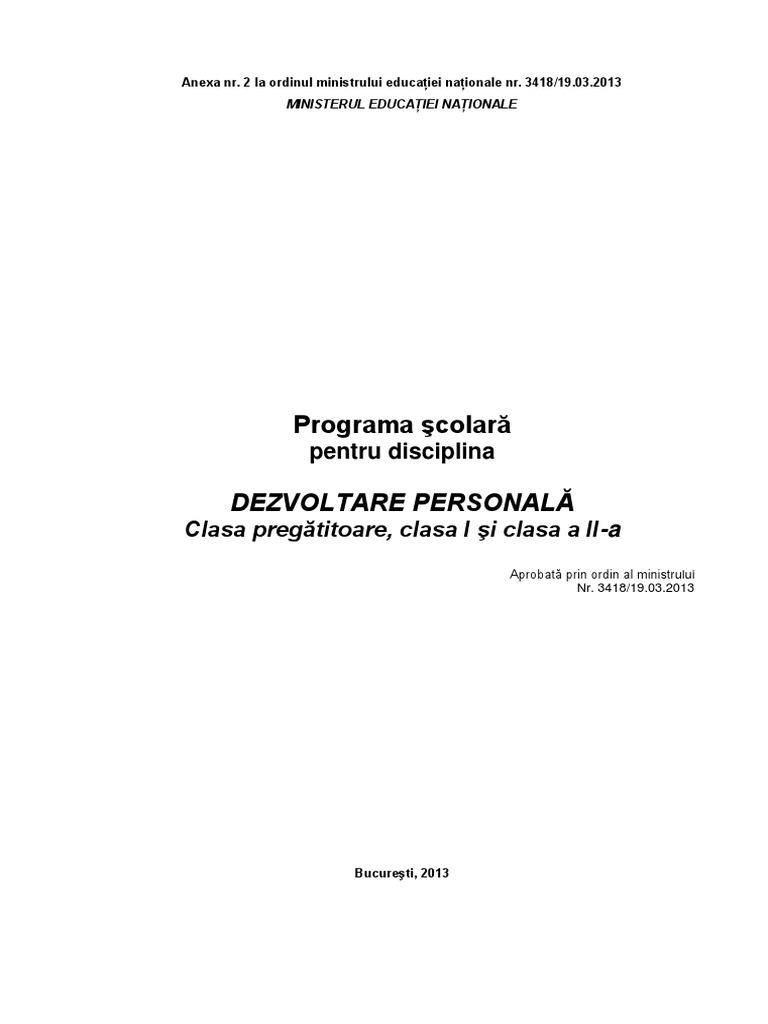 Dezvoltare Personala PDF | PDF