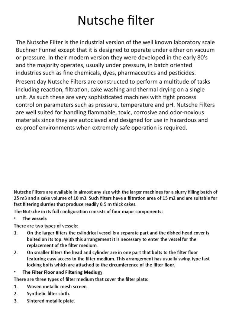 Nutsche Filter Manufacturer | PDF | Filtration | Industrial Processes