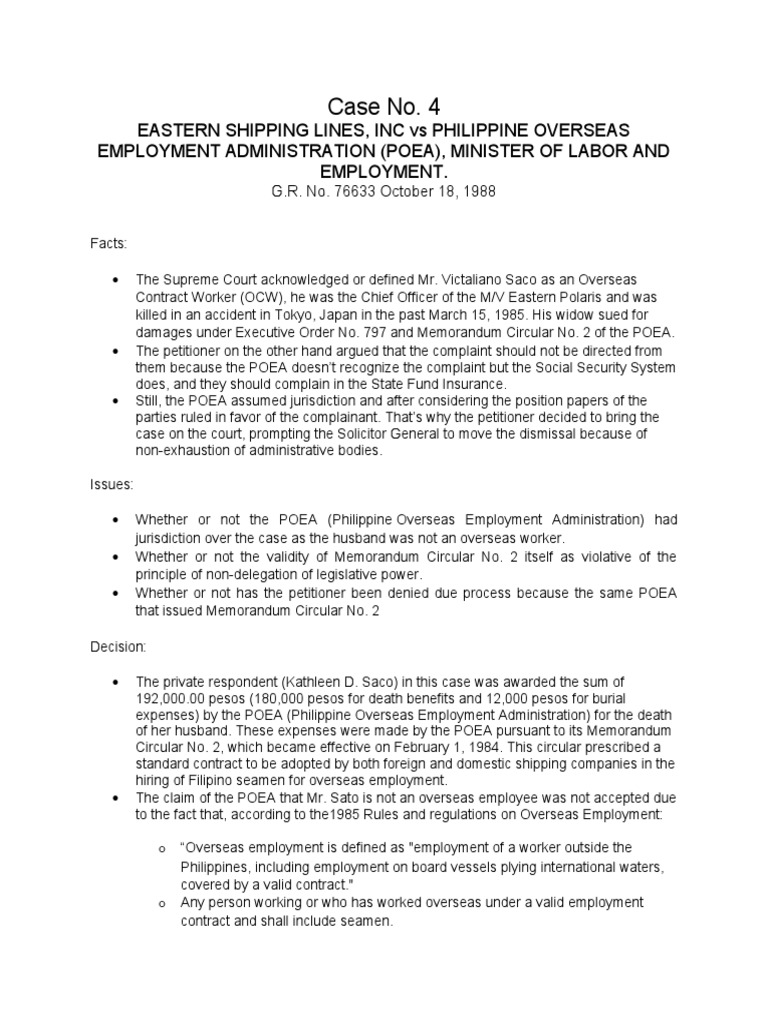 Case No. 4 | PDF | Employment | Lawsuit