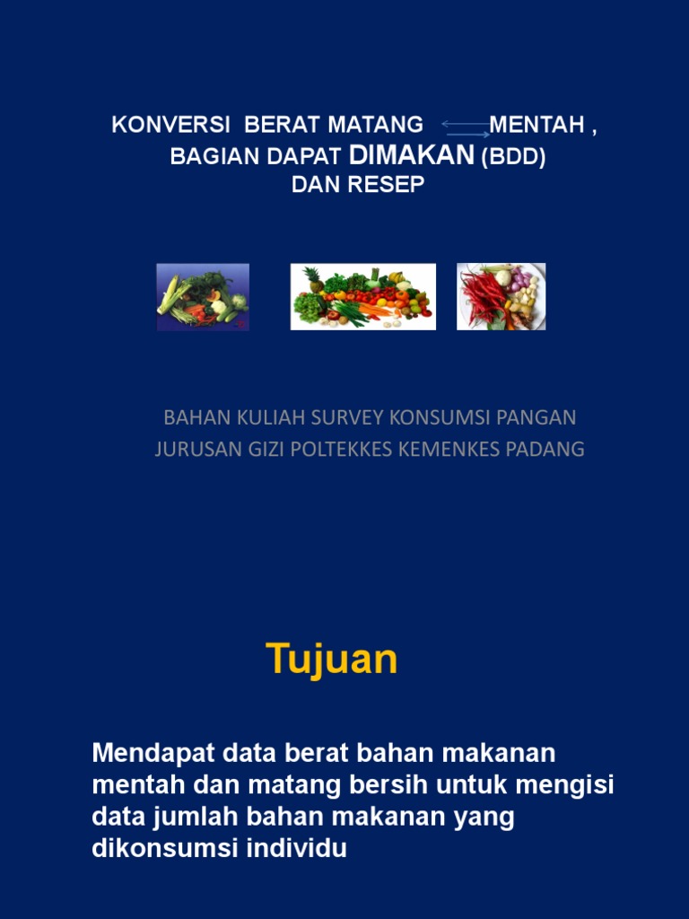 KONVERSI MENTAH MATANG & BDD Baru | PDF | Memasak, Makanan, & Anggur