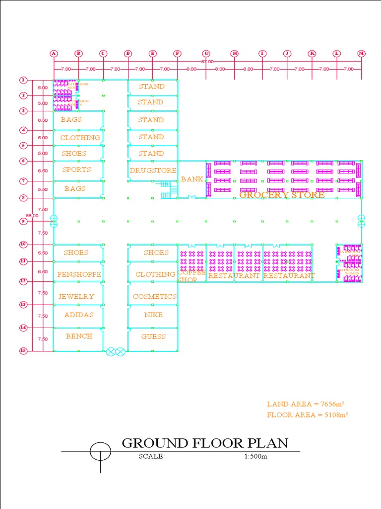 Ground Floor Plan: Grocery Store | PDF | Retailing | Business