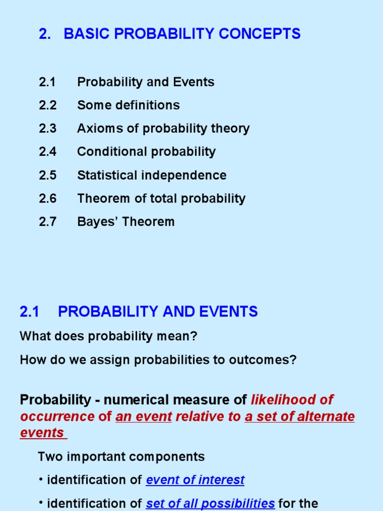 Basic Probability Concepts | PDF | Probability | Set (Mathematics)