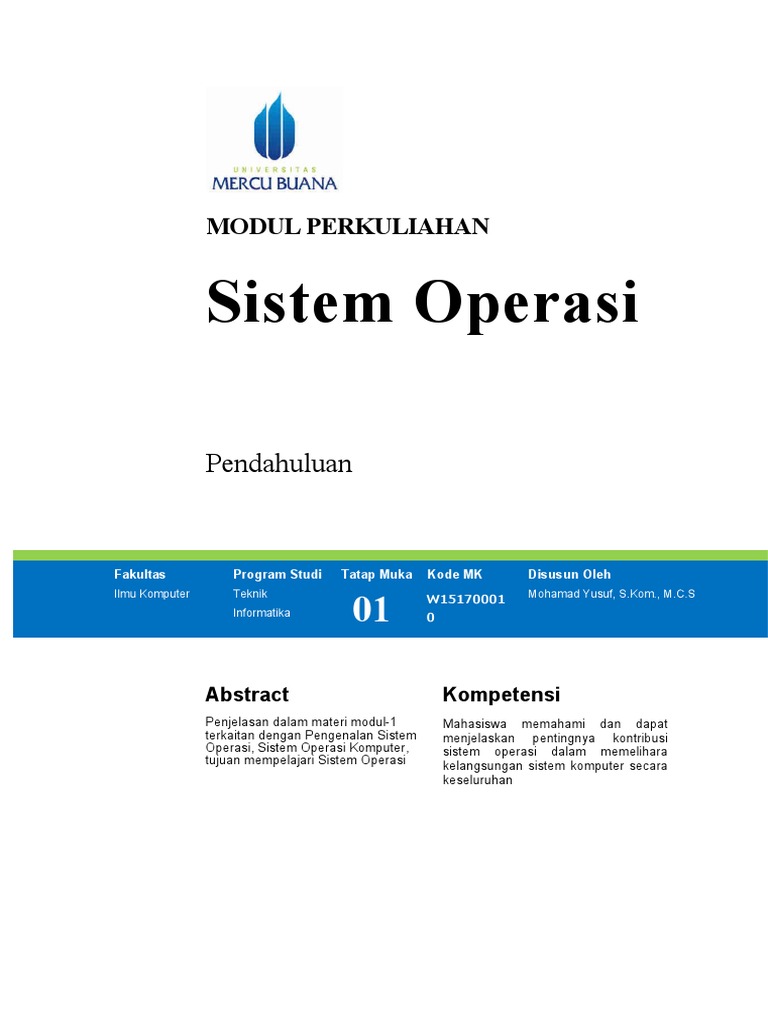 Modul 01 SO | PDF
