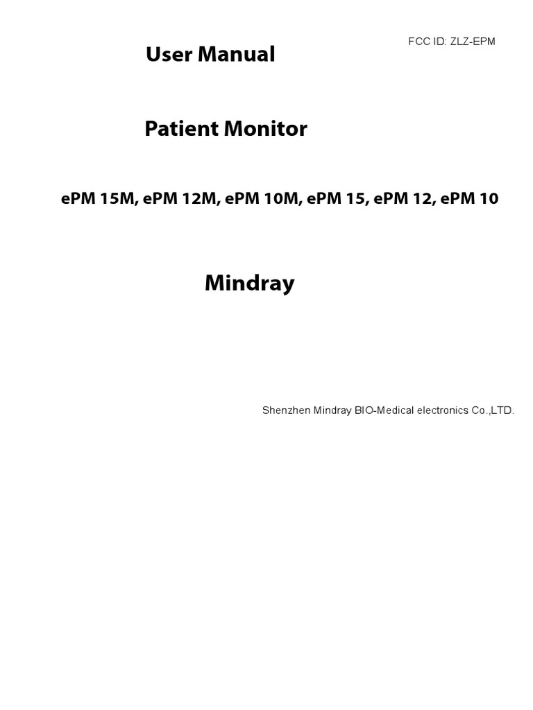 Monitor Mindray PDF | PDF | Mains Electricity | Alternating Current