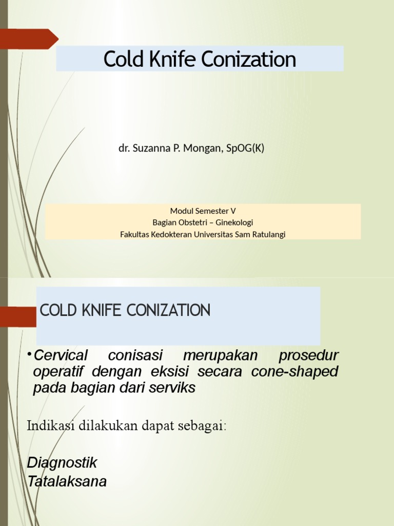 Panduan Cold Knife Conization | PDF | Sains & Matematika