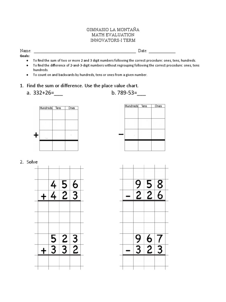 Evaluation Numbers 1000 | PDF | Numbers | Teaching Mathematics