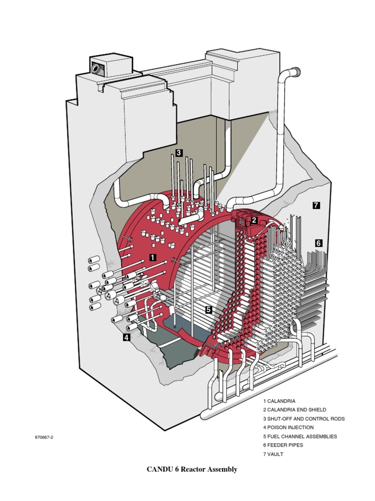 CANDU 6 Reactor Components Diagram | PDF