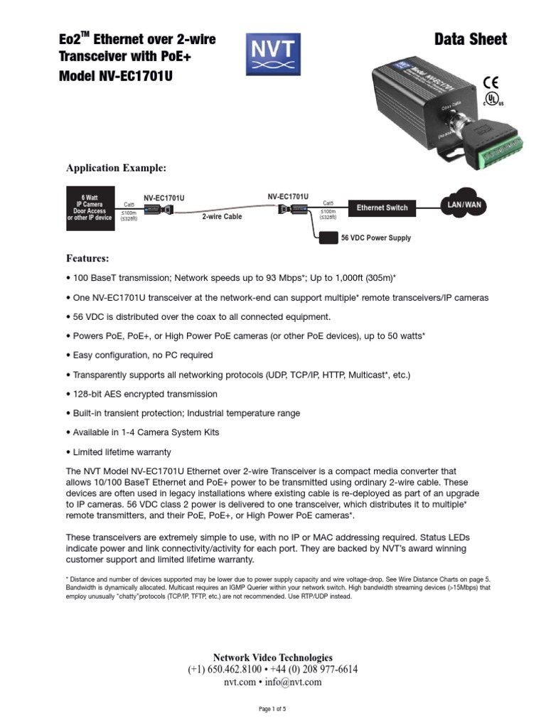 NV Ec1701u Kit1 PDF | PDF | Ethernet | Computer Network