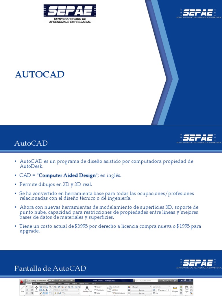 CAD I - 01, Comandos de autoCAD | PDF | Cad automático | Diseño ...