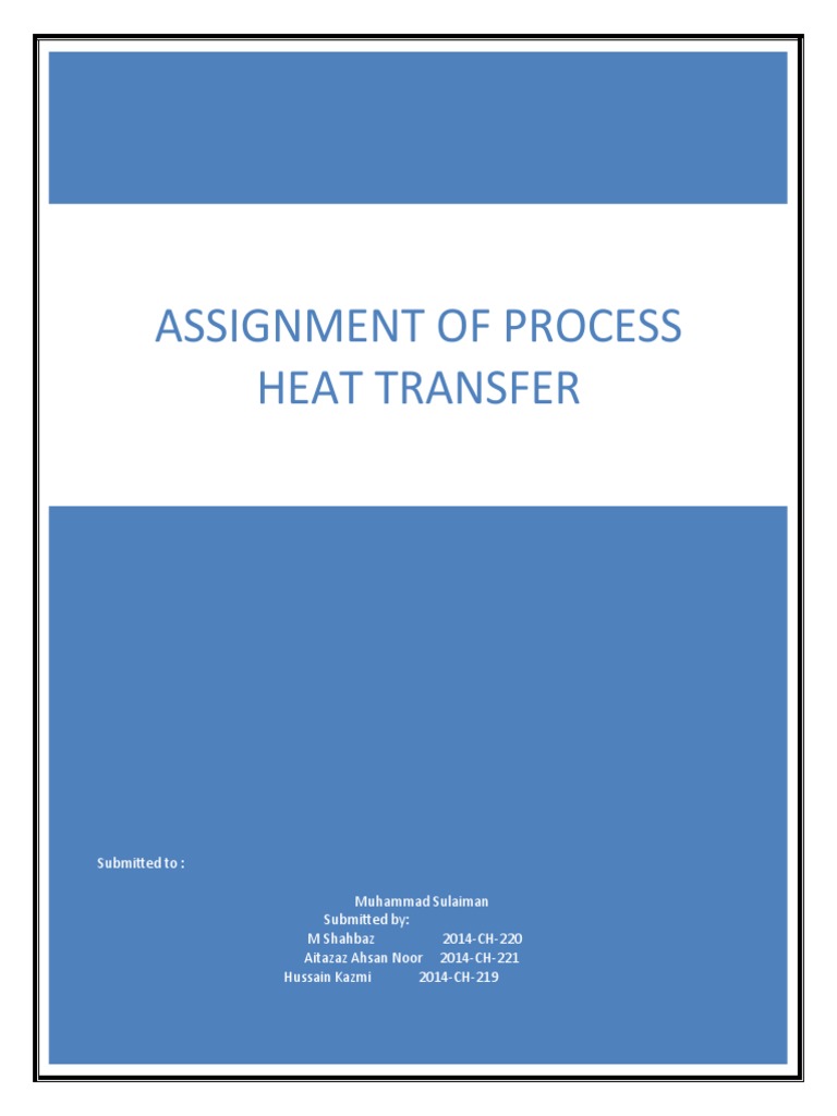 Heat Transfer Assignment Analysis | PDF | Heat Capacity | Heat