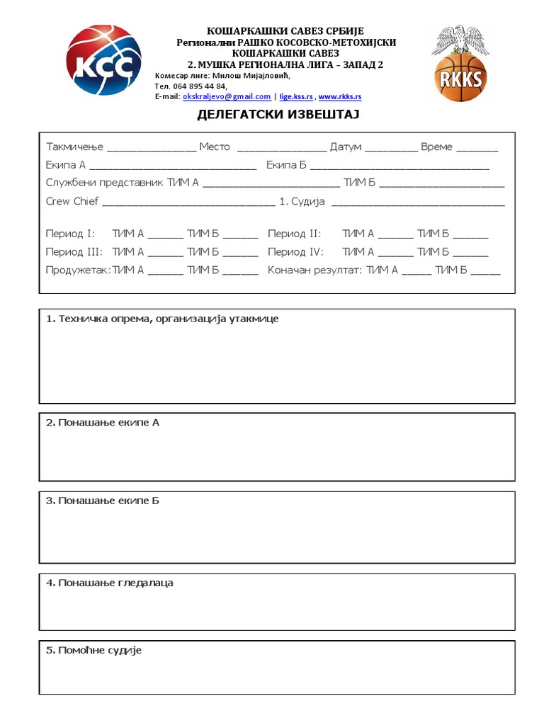Delegatski Izvestaj | PDF