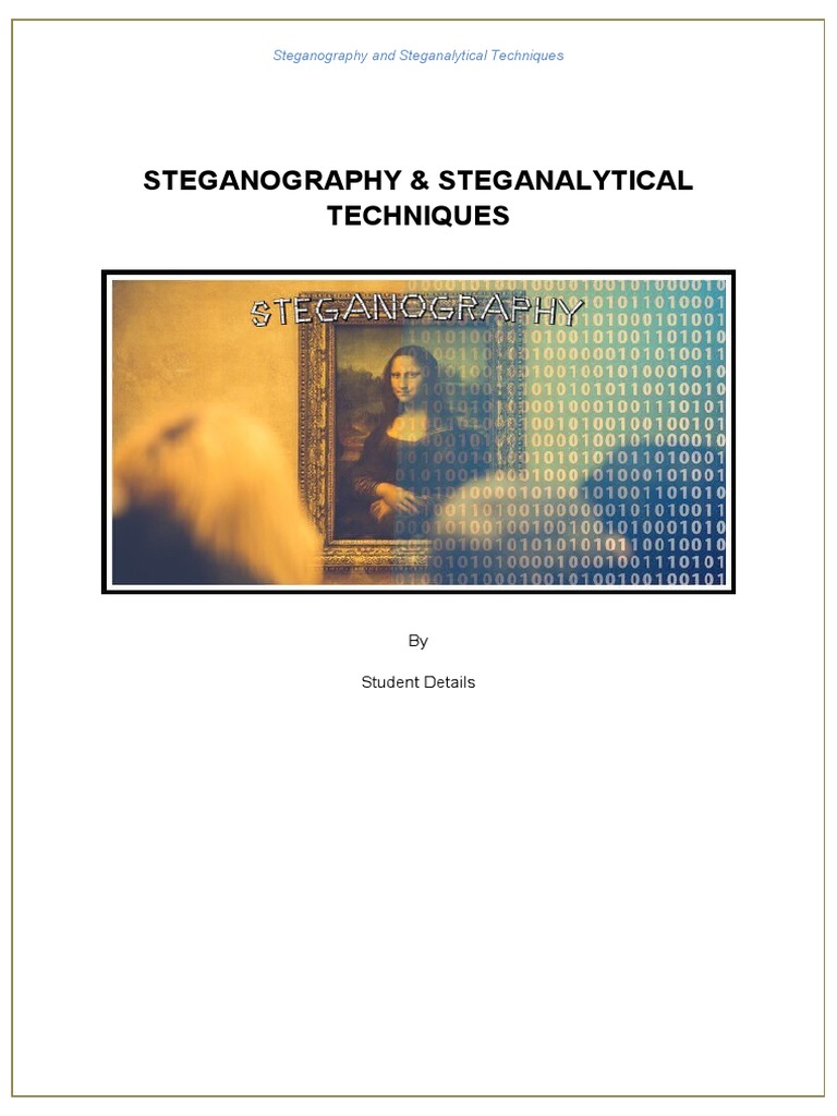 Steganography & Steganalytical Techniques | PDF | Telecommunications Engineering ...