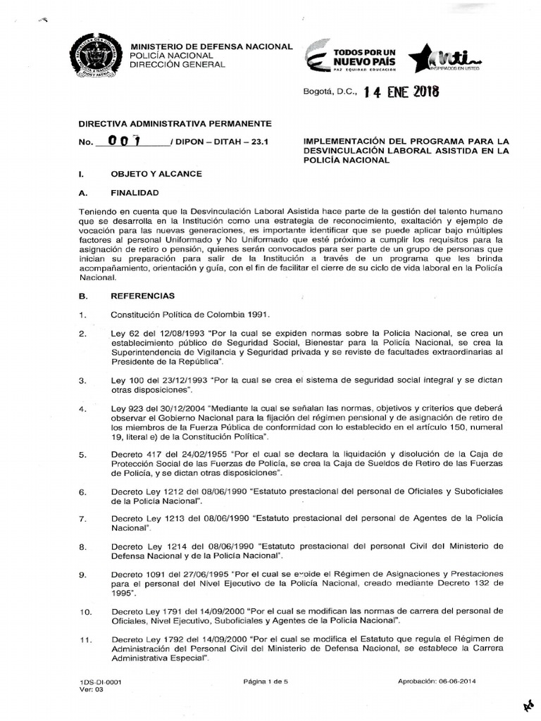 D.A.P. No. 001 DIPON-DITAH DEL 14-01-2018 | PDF