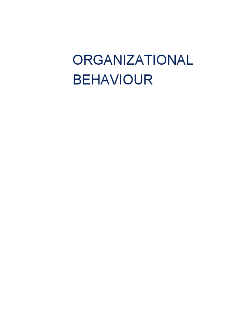 Organizational Behaviour Unit Wise Exam Notes Pdf Motivation