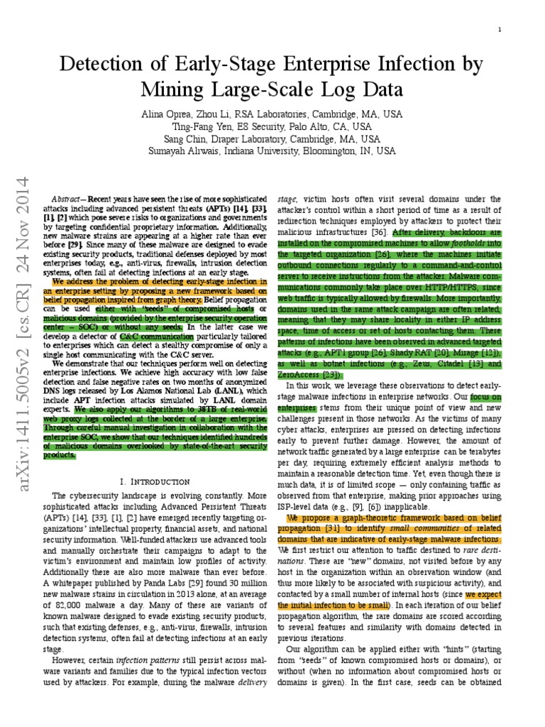 Early-Stage Malware Detection Framework | PDF | Malware | Domain Name ...