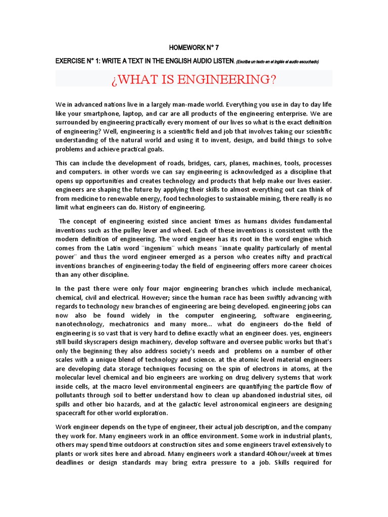 Homework #7 | PDF | Engineer | Engineering