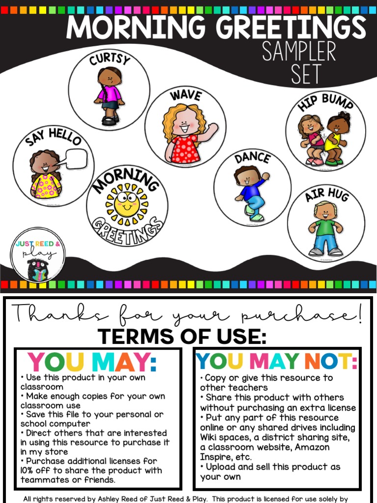 MORNING GREETING Free Sampler Set | PDF | Digital Millennium Copyright ...