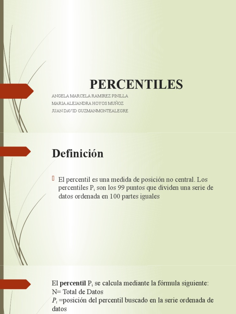 PERCENTILES | PDF | Métodos y materiales de enseñanza