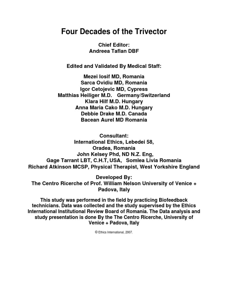 Four Decades of The Trivector - Review of The Trivector 1961 Till 2009 ...