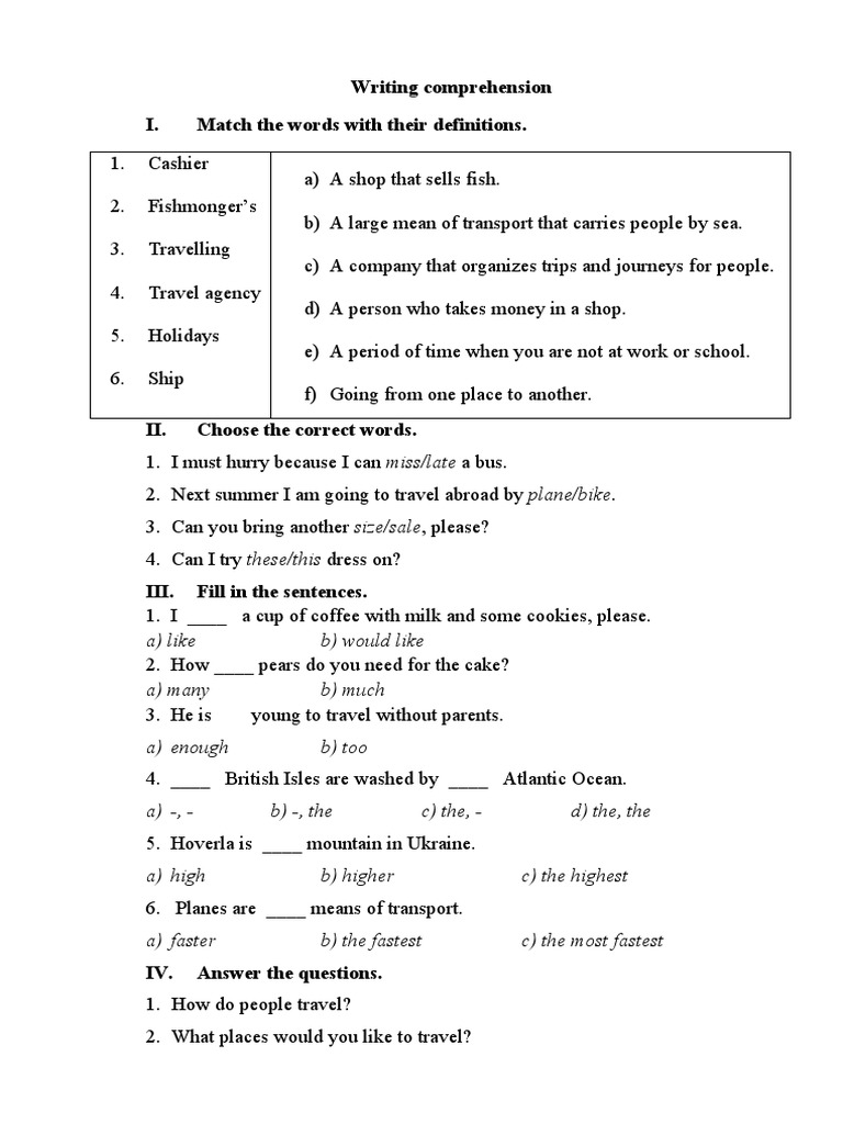 Writing Comprehension Form 6 | PDF
