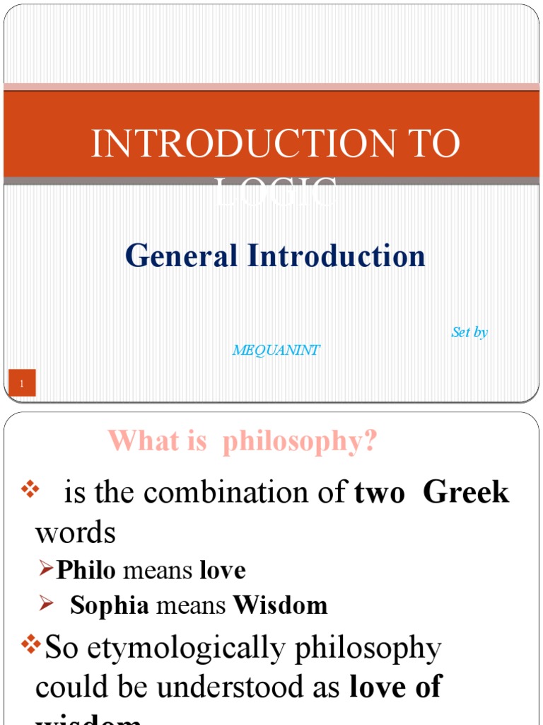 Introduction To Logic | PDF | Argument | Deductive Reasoning