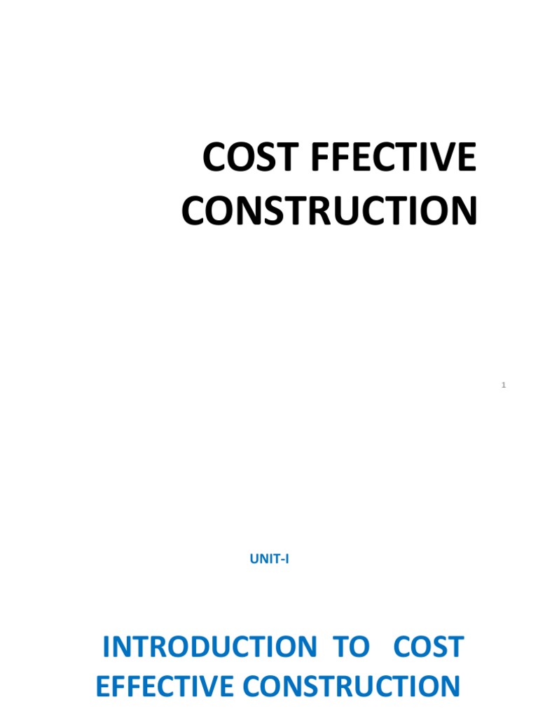 Cost Effective Construction Techniques | PDF | Brick | Concrete