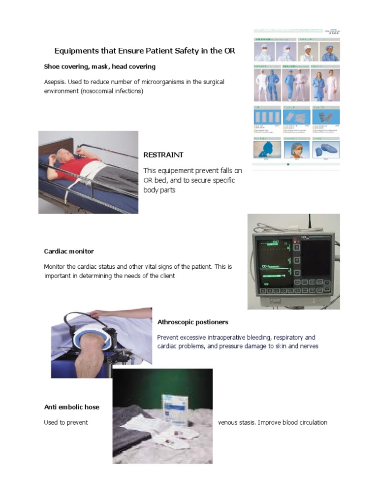 Essential OR Equipment for Patient Safety | PDF | Science & Mathematics