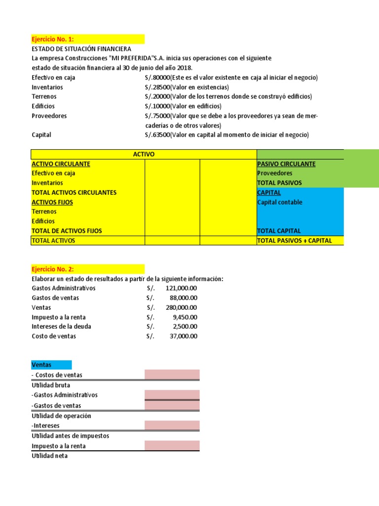 Laboratorio 1B - EEFF | PDF | Estado de resultados | Contabilidad financiera