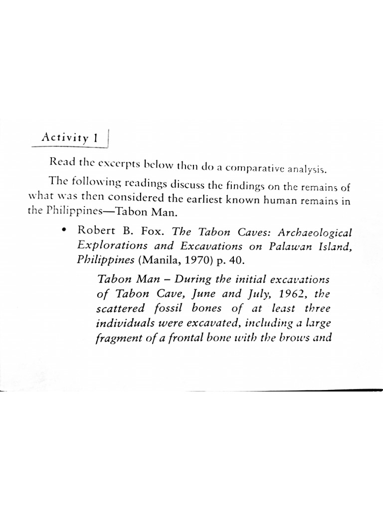 Tabon Man | PDF