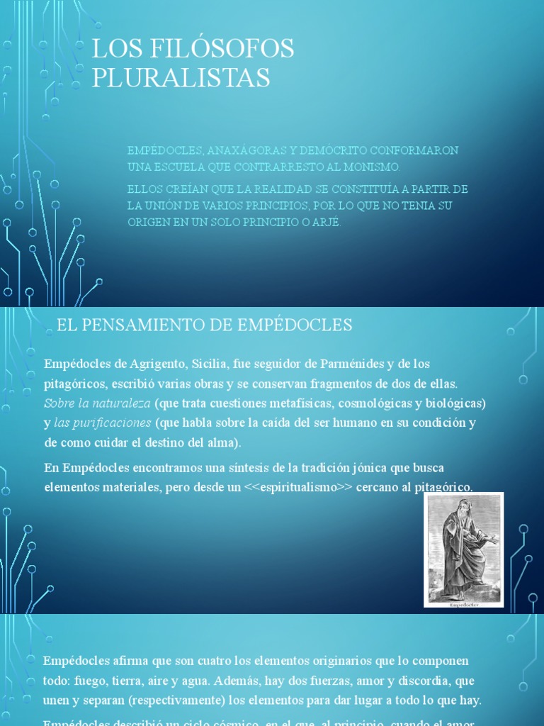 Filosofía Pluralista de Empédocles | PDF | Alma | Metafísica