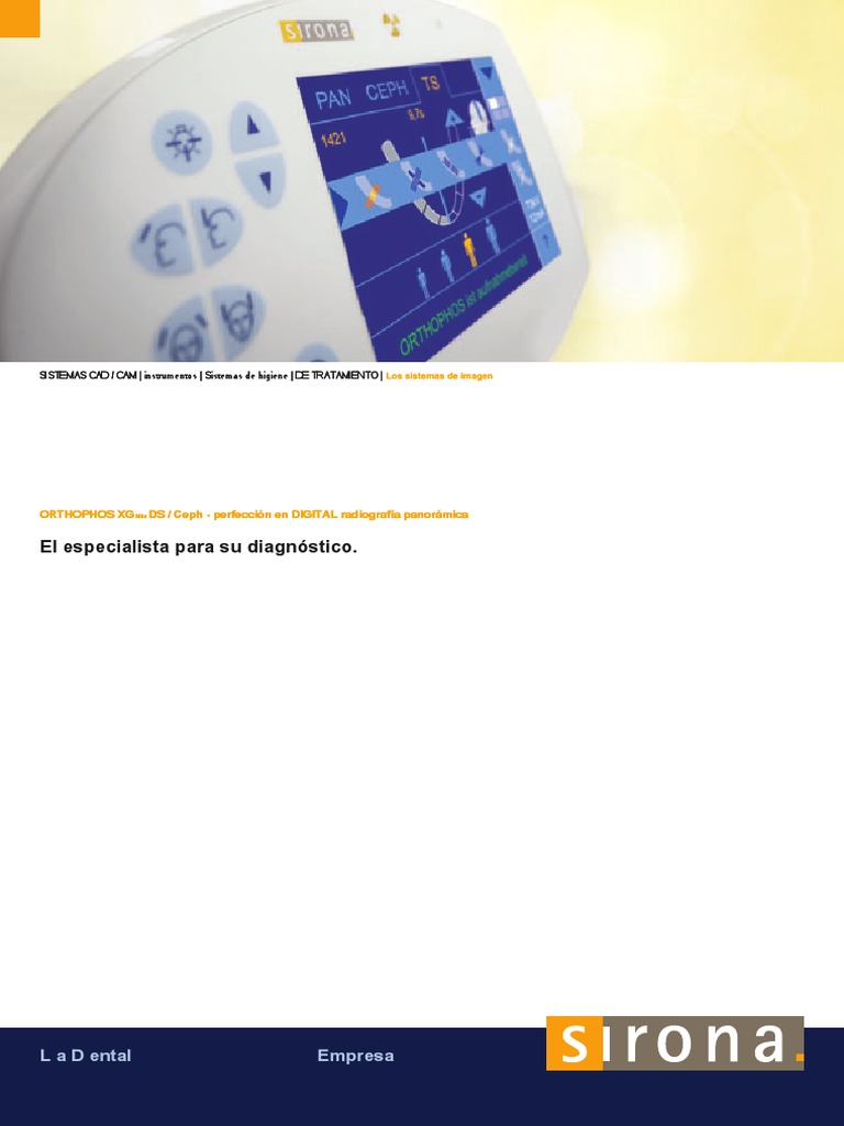 Sirona Orthophos XG Plus With TSA - En.es | PDF | Ct Scan | Rayo X