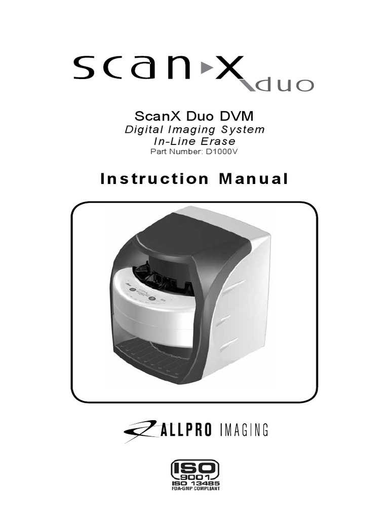 Instruction Manual: Scanx Duo DVM | PDF | Image Scanner | Usb