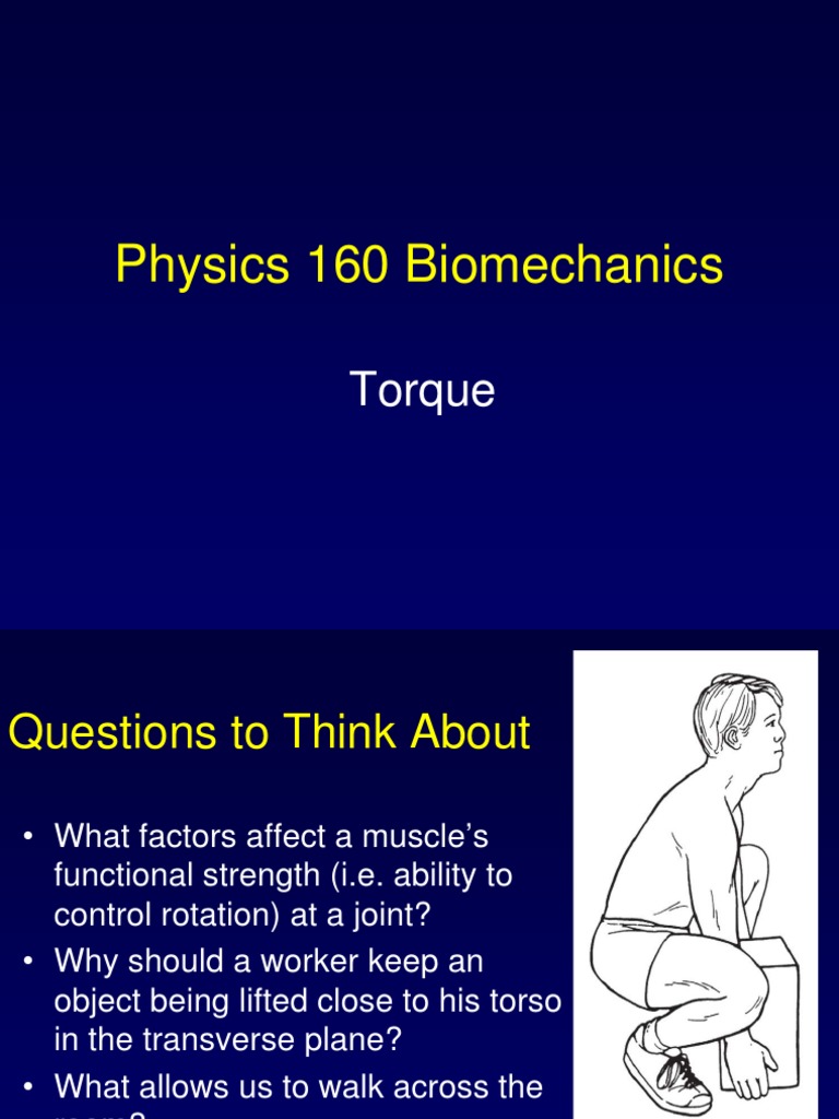 Notes On Biomechanics | PDF | Lever | Torque