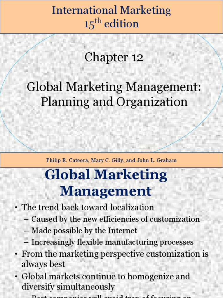 International Marketing 15 Edition: Global Marketing Management ...