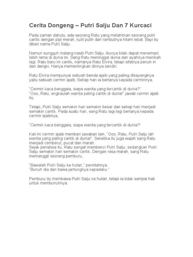 Putri Salju Dan 7 Kurcaci Pdf