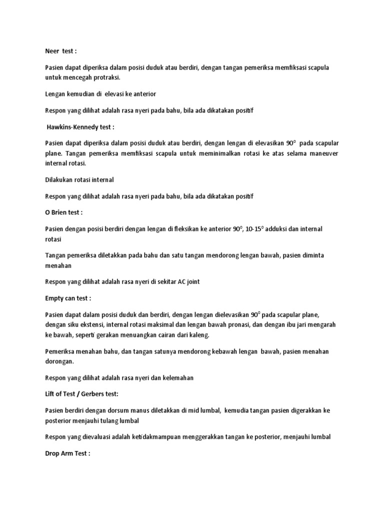 Neer Test | PDF | Kesehatan Holistik