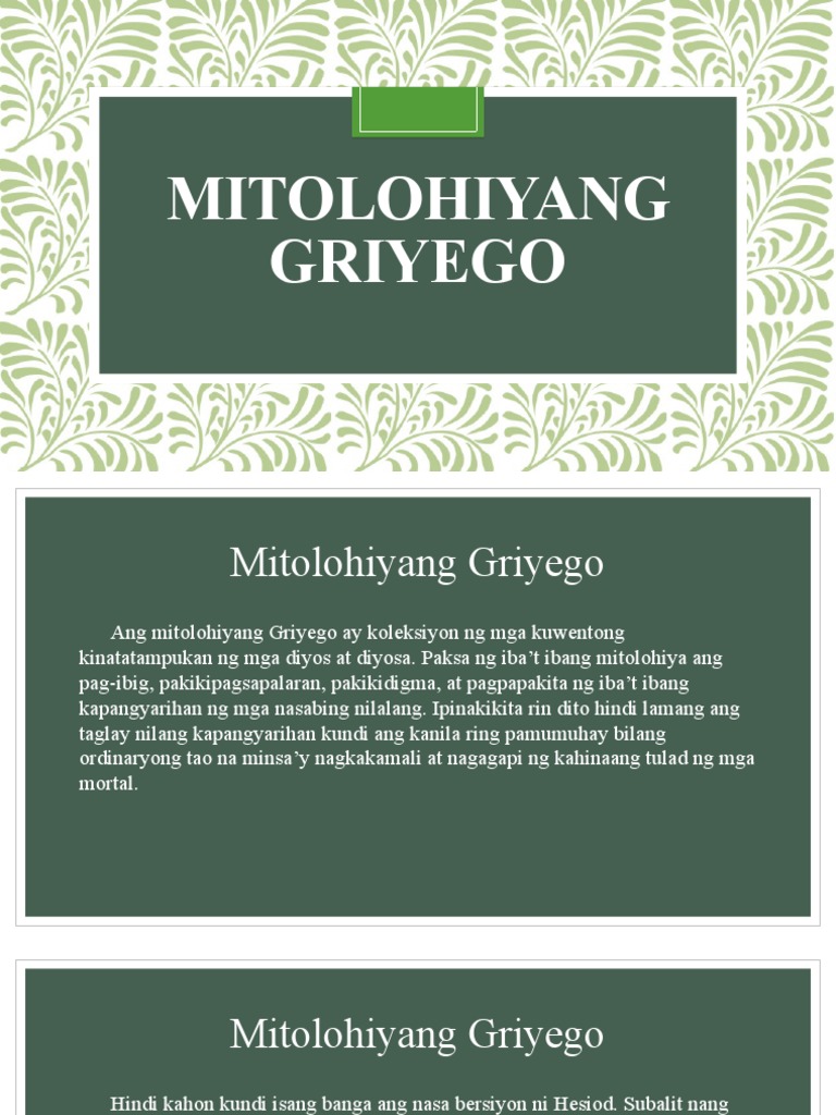 Mitolohiyang Griyego | PDF