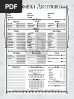 VTM V5 Character Sheet Template | PDF