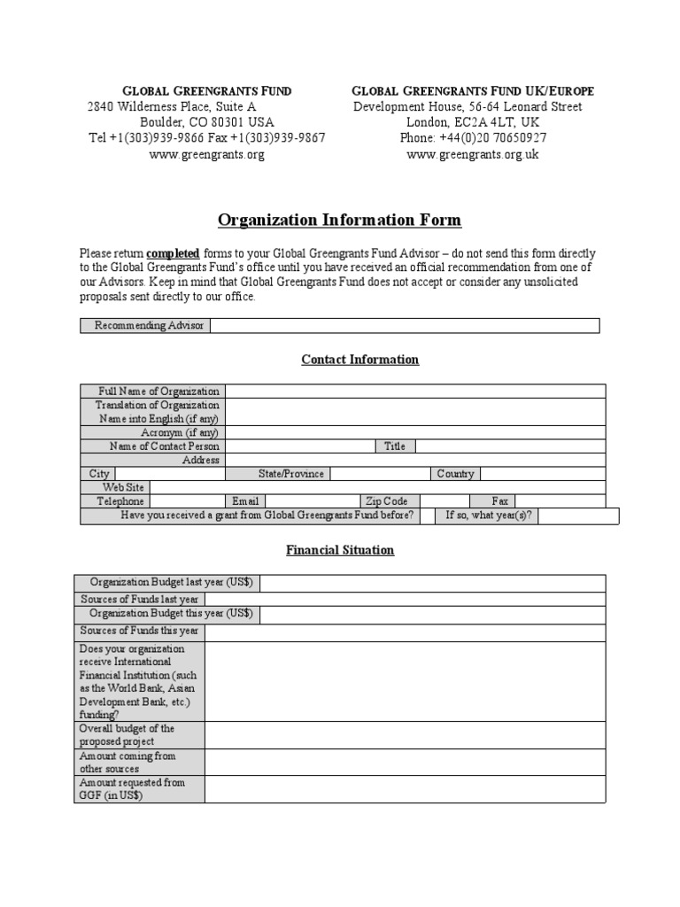 English Application Form | PDF | Business
