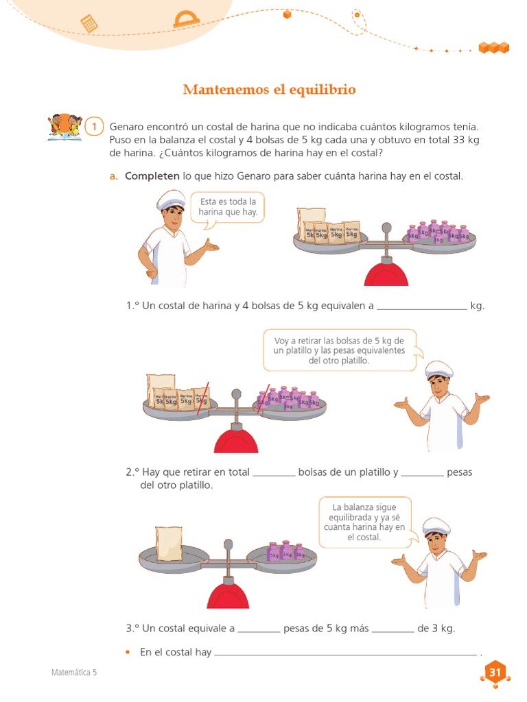 Hojas De Trabajo De Balanzas De Platillos Para Quinto Grado Balanza
