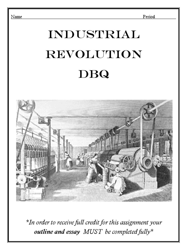 Industrial Revolution DBQ PDF | PDF | Society | Industries