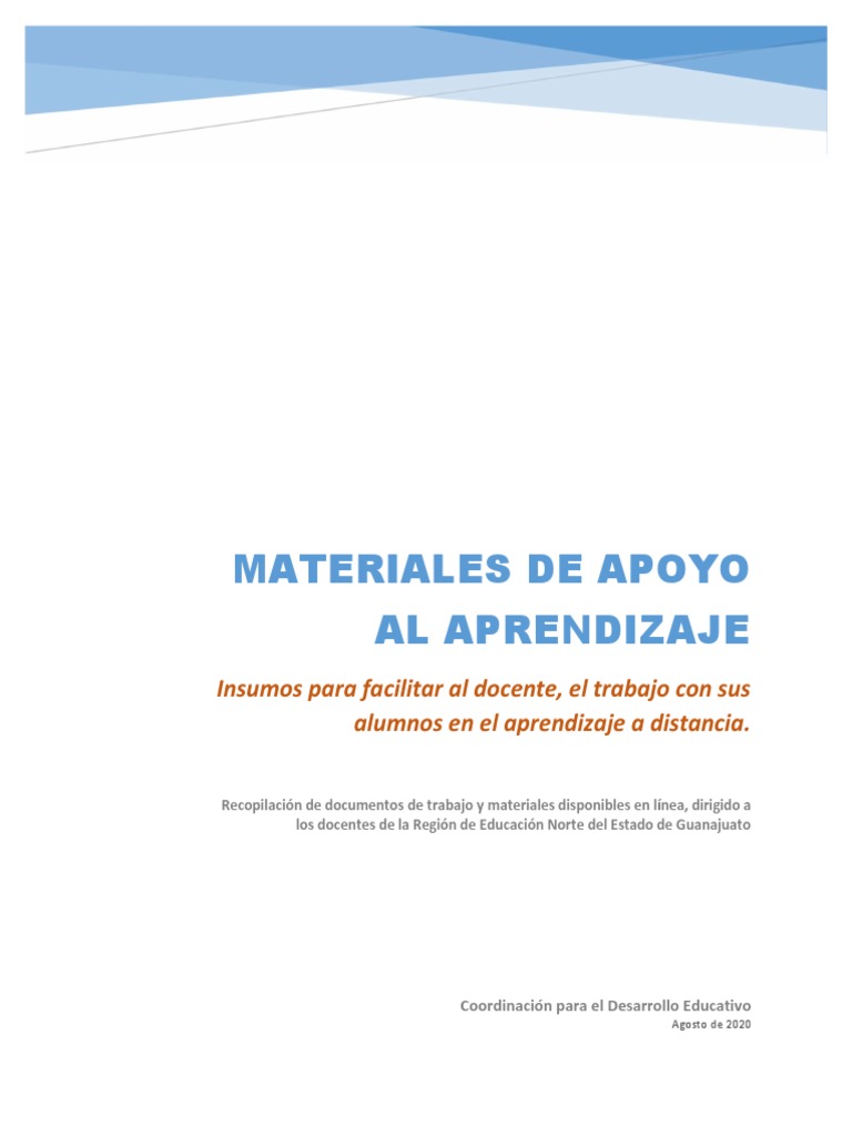 Materiales para Aprendizaje a Distancia | PDF | Educación primaria ...