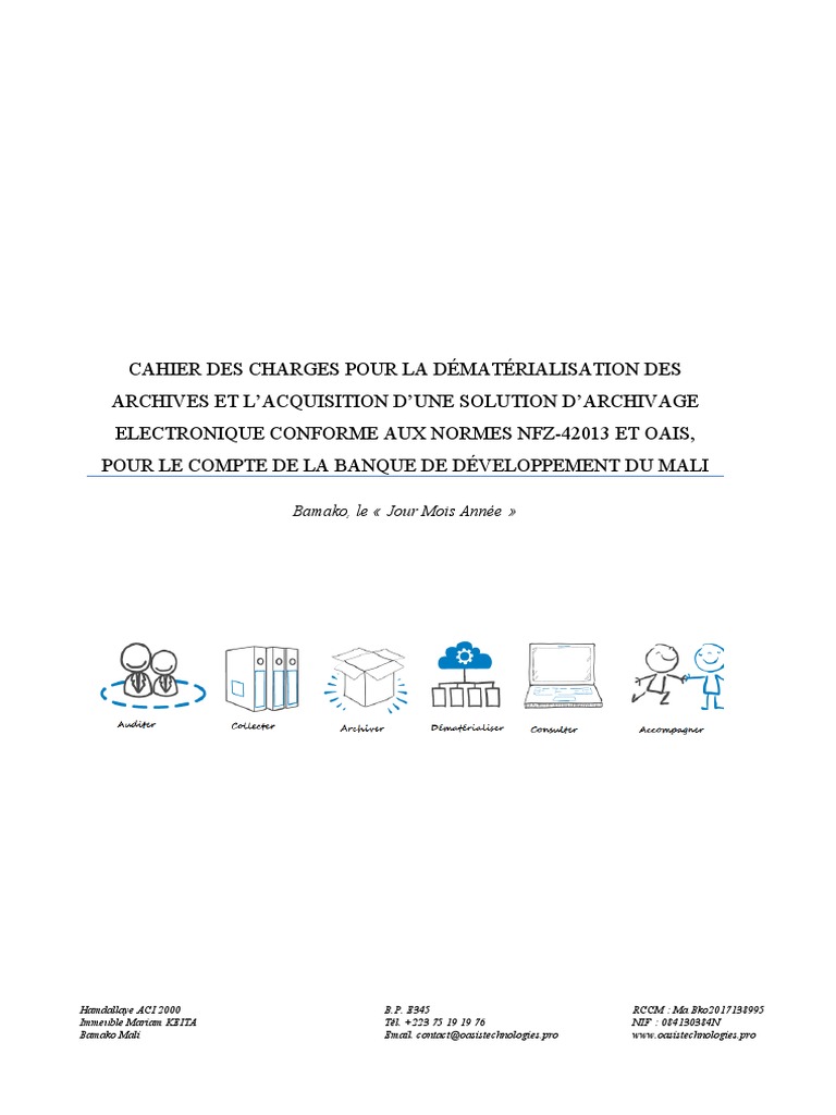 Cahier Des Charges-Bdm | PDF | Archives | Gestion de l'information