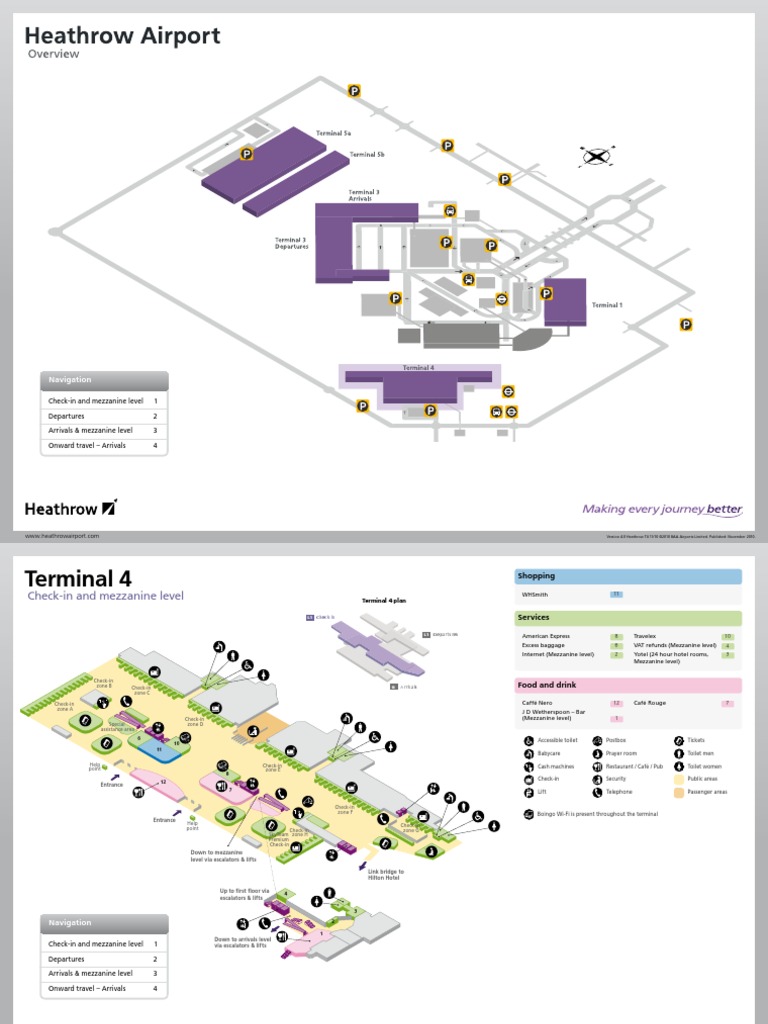 Heathrow T4 Map | PDF | Train Station | Transport