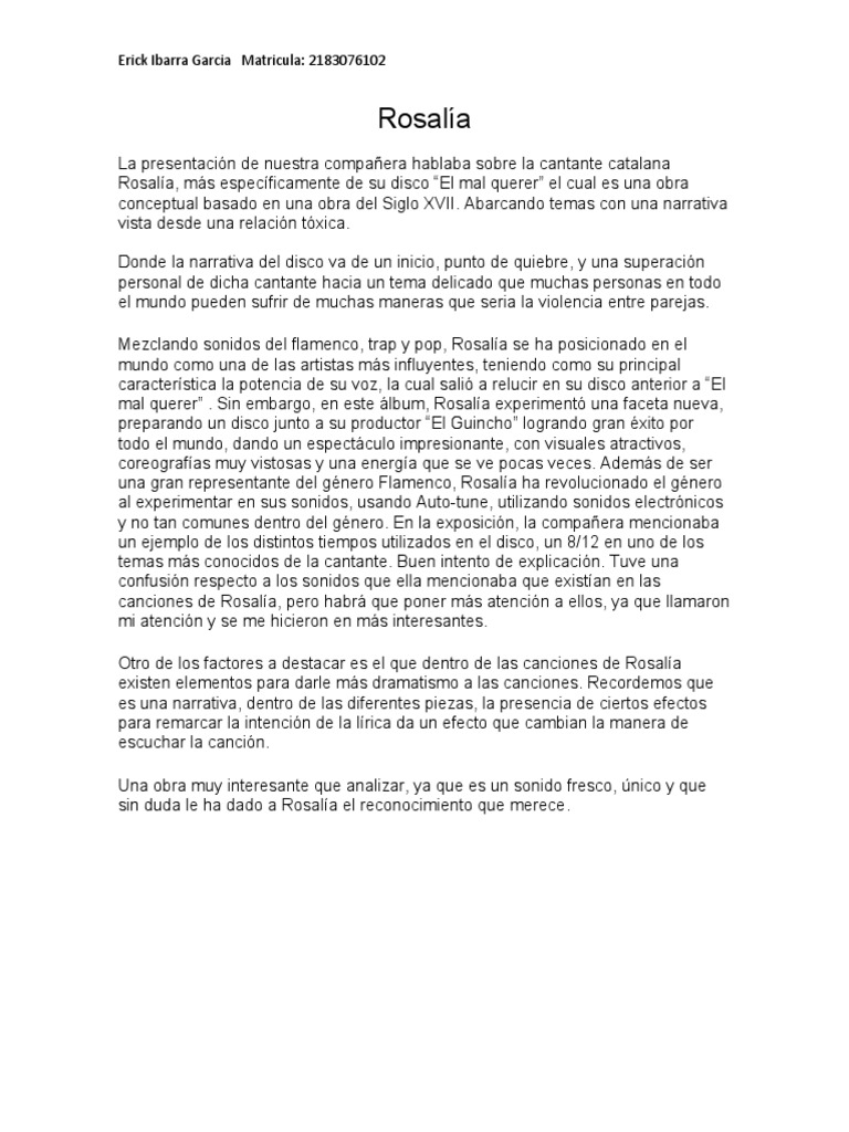 Rosalia | PDF