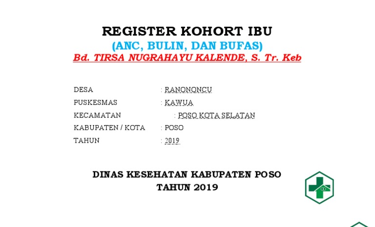Sampul Register Kohort Ibu | PDF